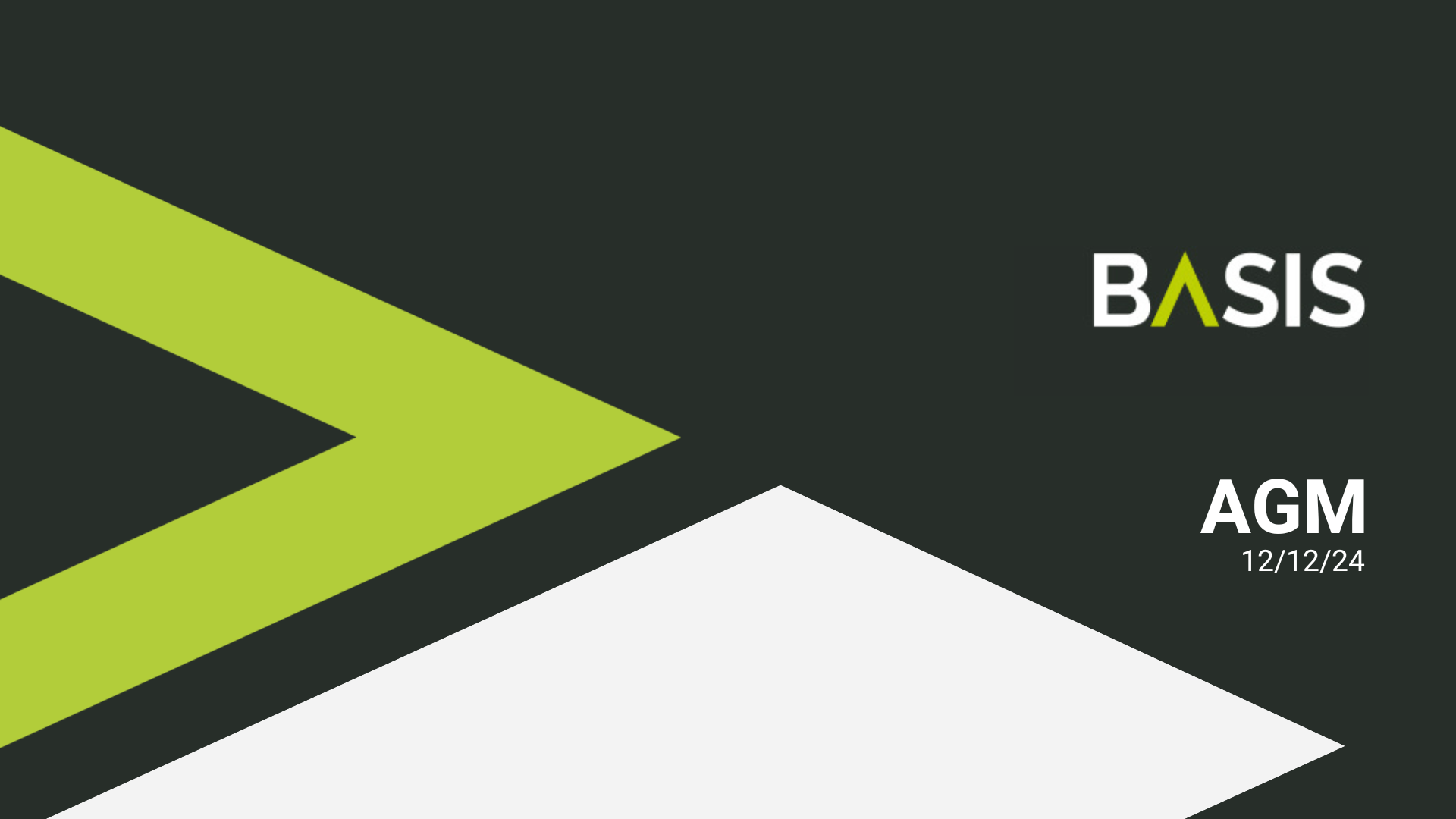BASIS AGM 12/12/24 | A BASIS Resource